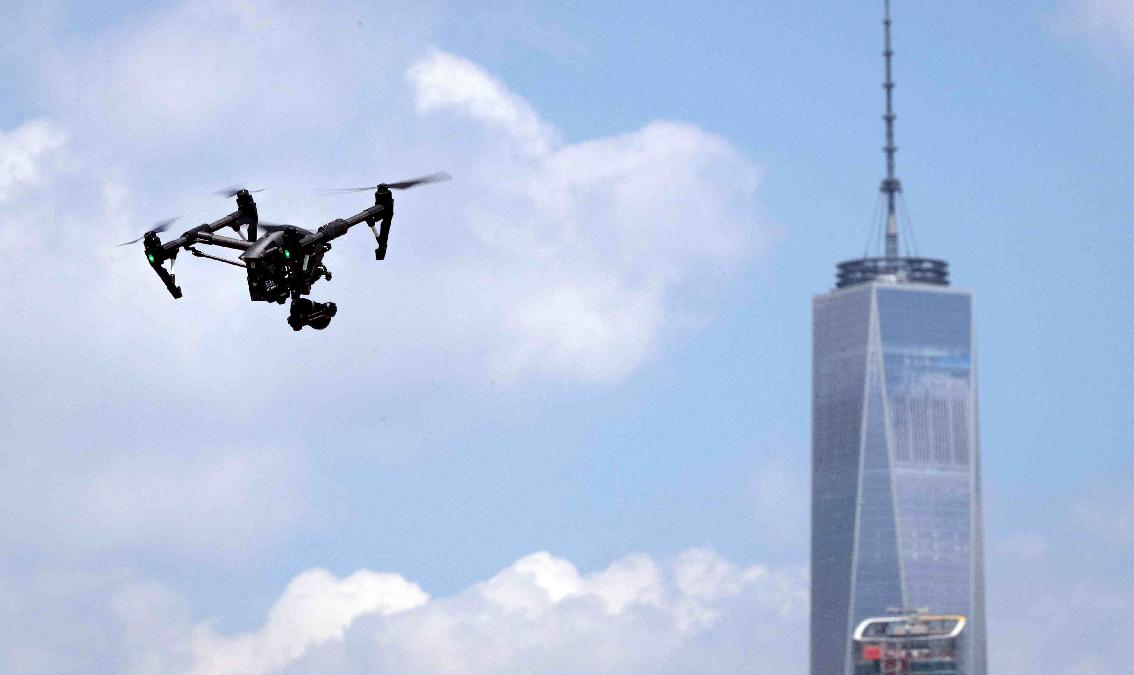 Anti-COVID-19 drones flying above New York metro-area urging ...